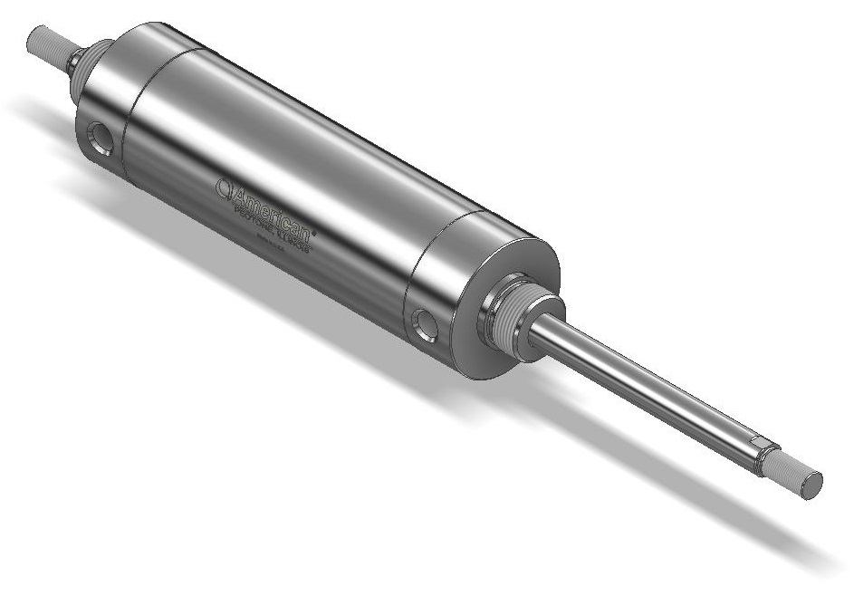 3" Bore Double Acting Air Cylinder Stainless Steel Series Double Rod ...