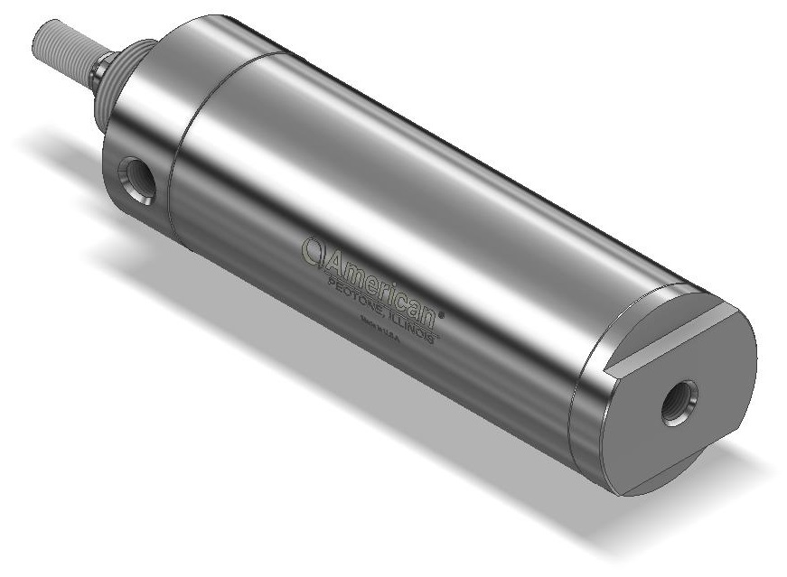 3" Bore Double Acting Air Cylinder Stainless Steel Series Nose Mount ...