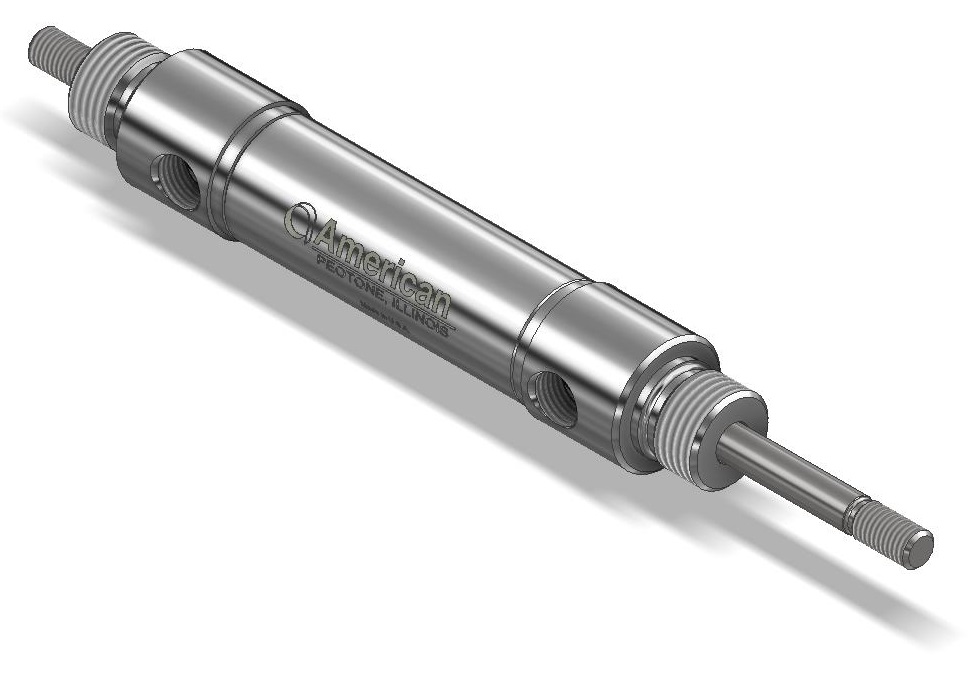 3/4" Bore Double Acting Air Cylinder Stainless Steel Series Double Rod ...